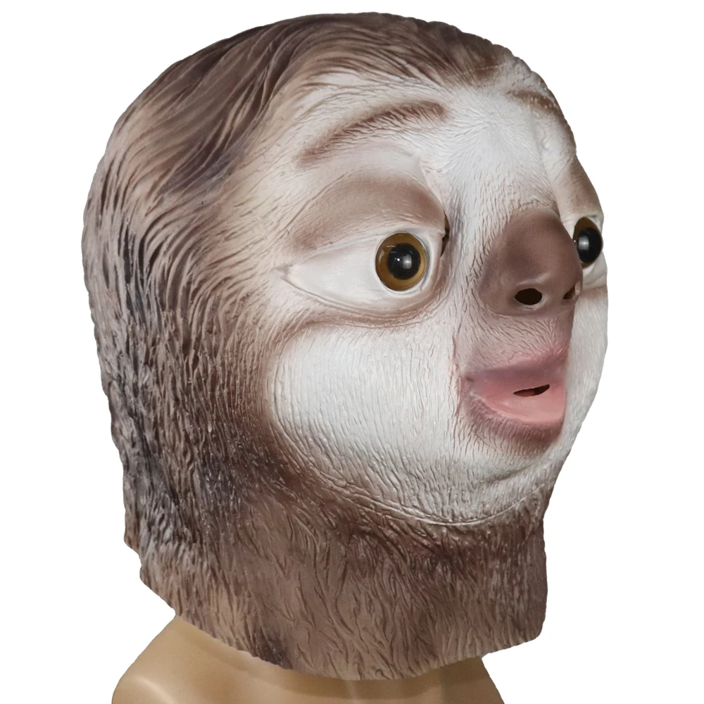Halloween Scary Mask Voll Gesicht Faultier Latex Maske Maskerade ...