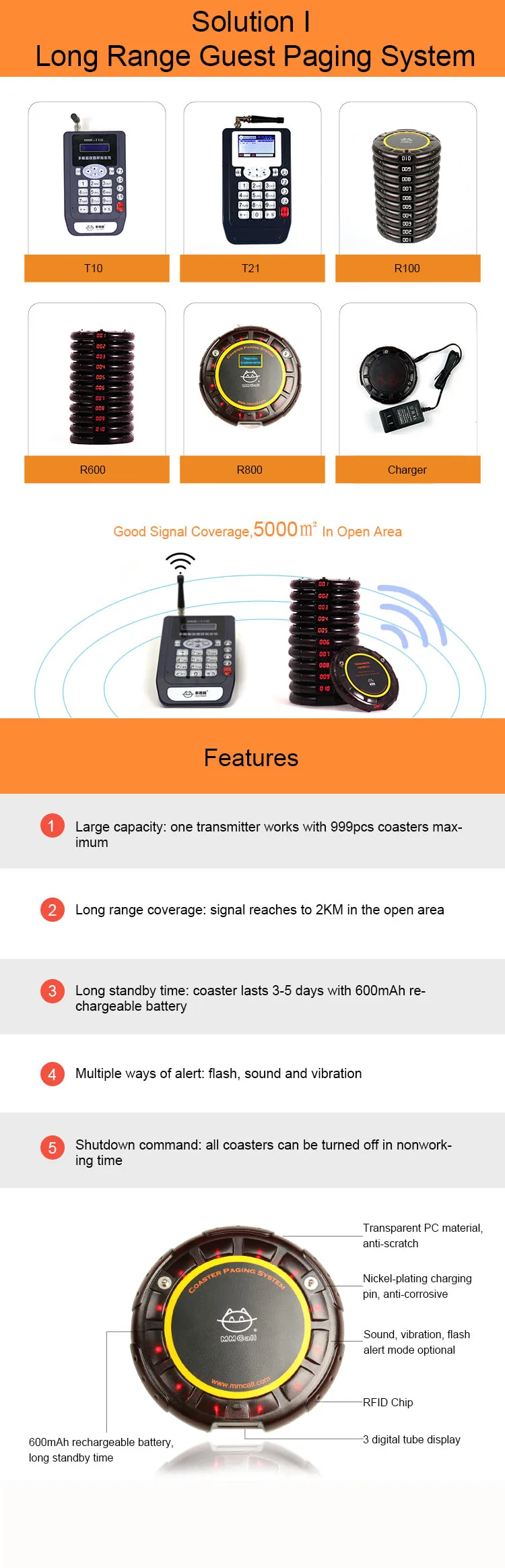 Mmcall Guest Paging System - Efficient Restaurant Communication