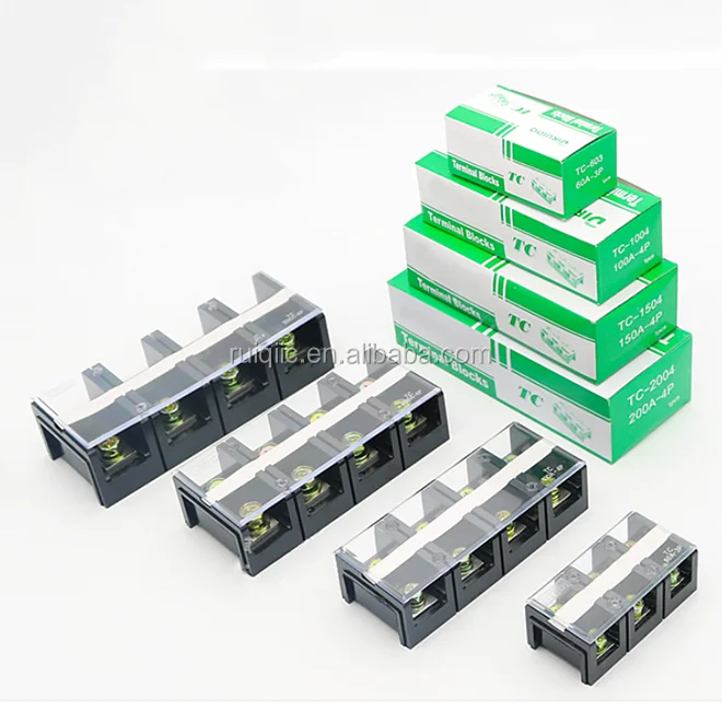 TC-602 TC-603 TC-604 Terminal Block Connectors - 60A Fixed Terminals