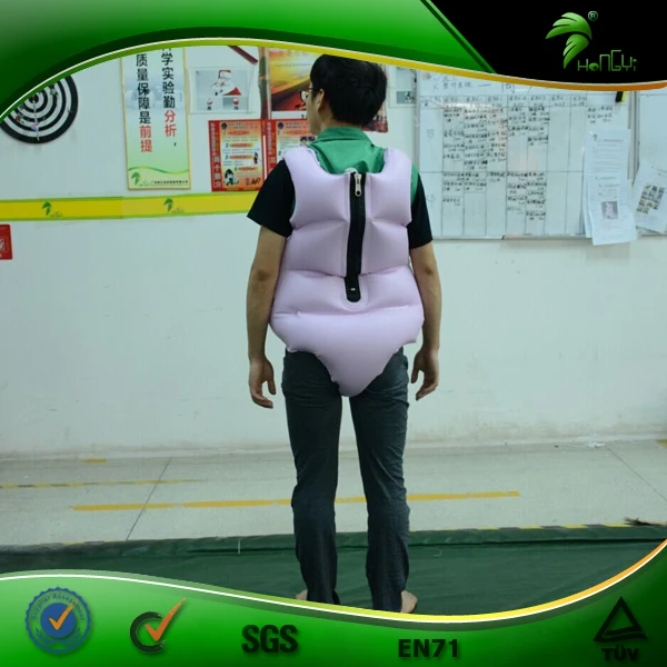 PVC Wrestling Inflatable Pink Sexy Costume Life Jacket