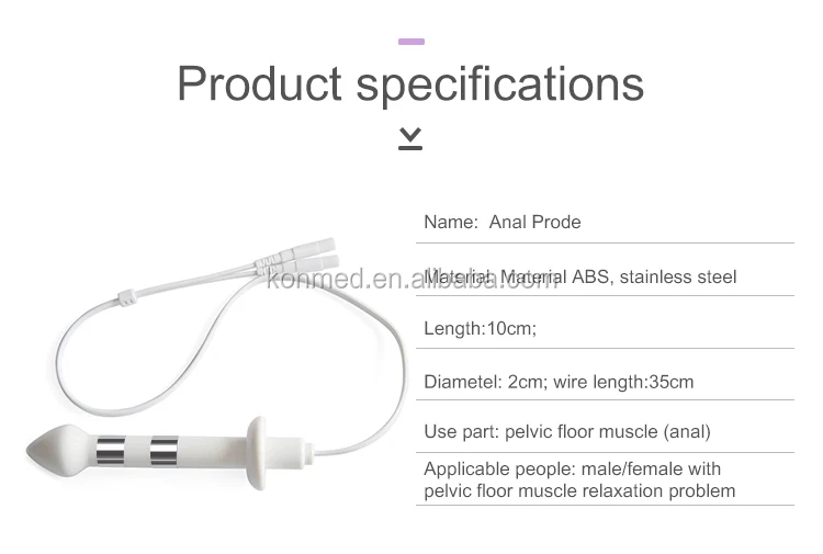 Insertable Anus Electrode Probe for Pelvic Muscle Stimulation