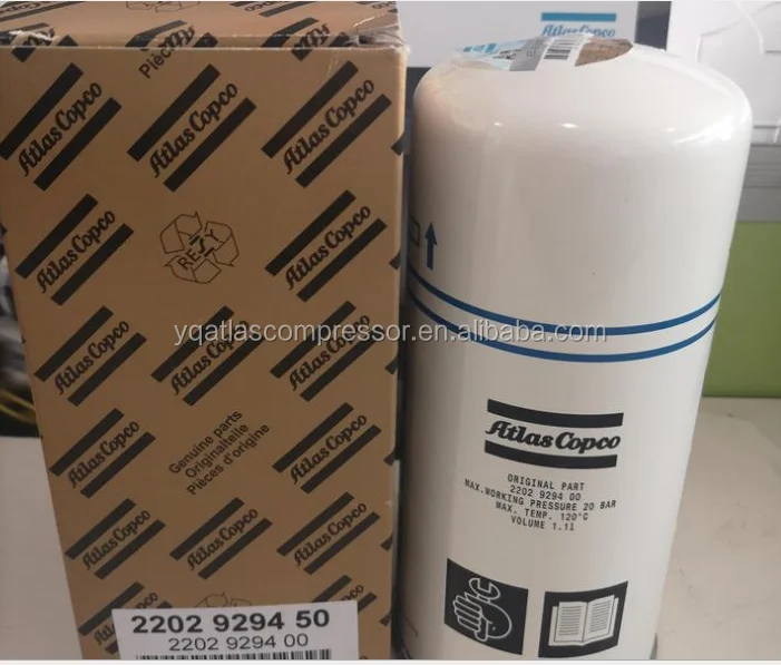 Atlascopco Screw Air Compressor Oil Separator 2202929450=2202929400 For ...