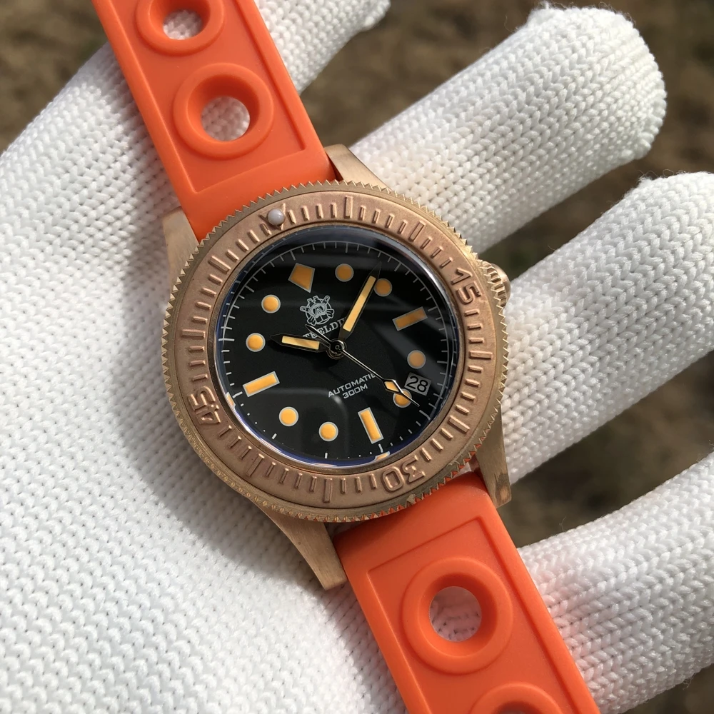 Bronze Dive Watch! Sd1952s Steeldive No Logo Sterile Dial Nh35 ...