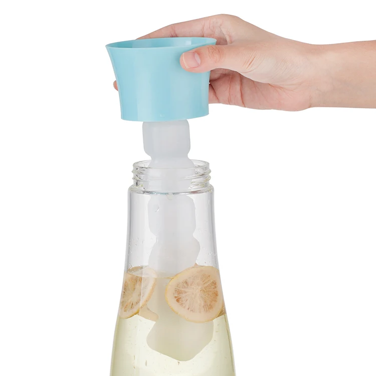 28 Oz Glass Carafe With Frozen Ice Pearls,Water Pitcher Fridge Carafe ...