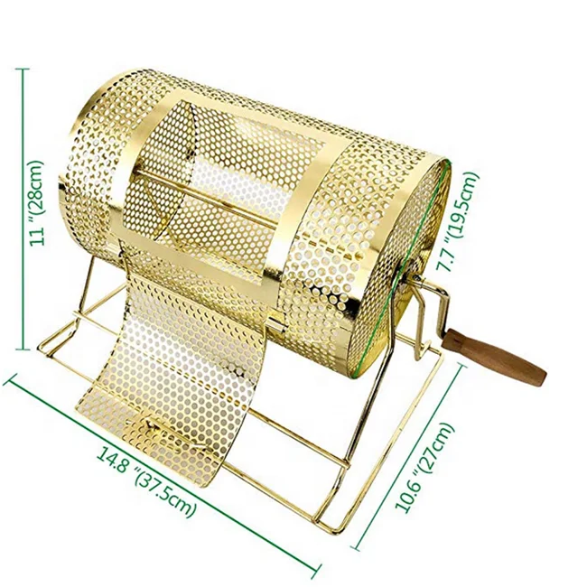 Small Size Brass Plated Raffle Drawing Ticket Drum Spinning Lottery