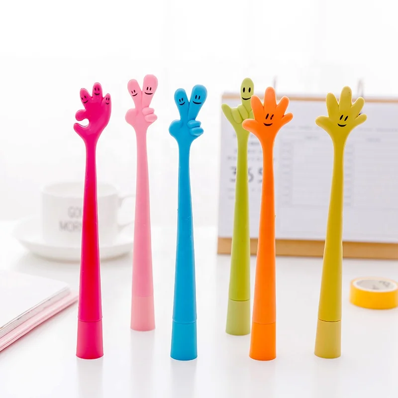 Novelty Stationery Creative Curved Silicone Cartoon Hand Fingers Shape ...