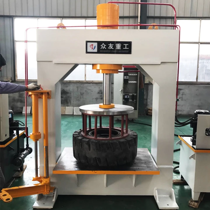 160 Ton Hydraulic Solid Tire Press Machine For Dismounting Solid Tyres ...