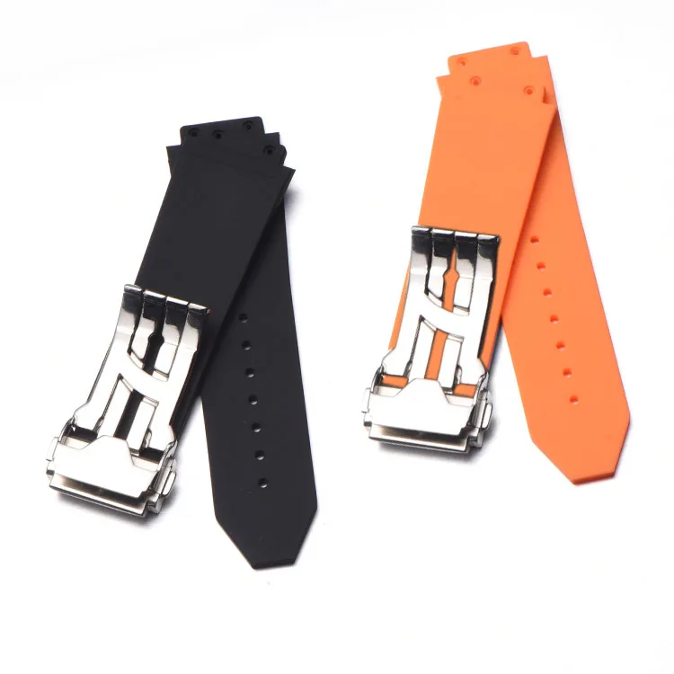 Natural Multi Color Silicone Watch Belt 26mm Custom Watch Silicone ...