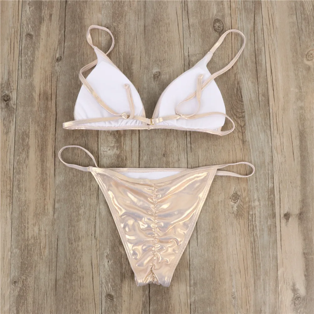 New Fashion Metallic Hot Stamping Super Micro Sexy Women Bikini For ...