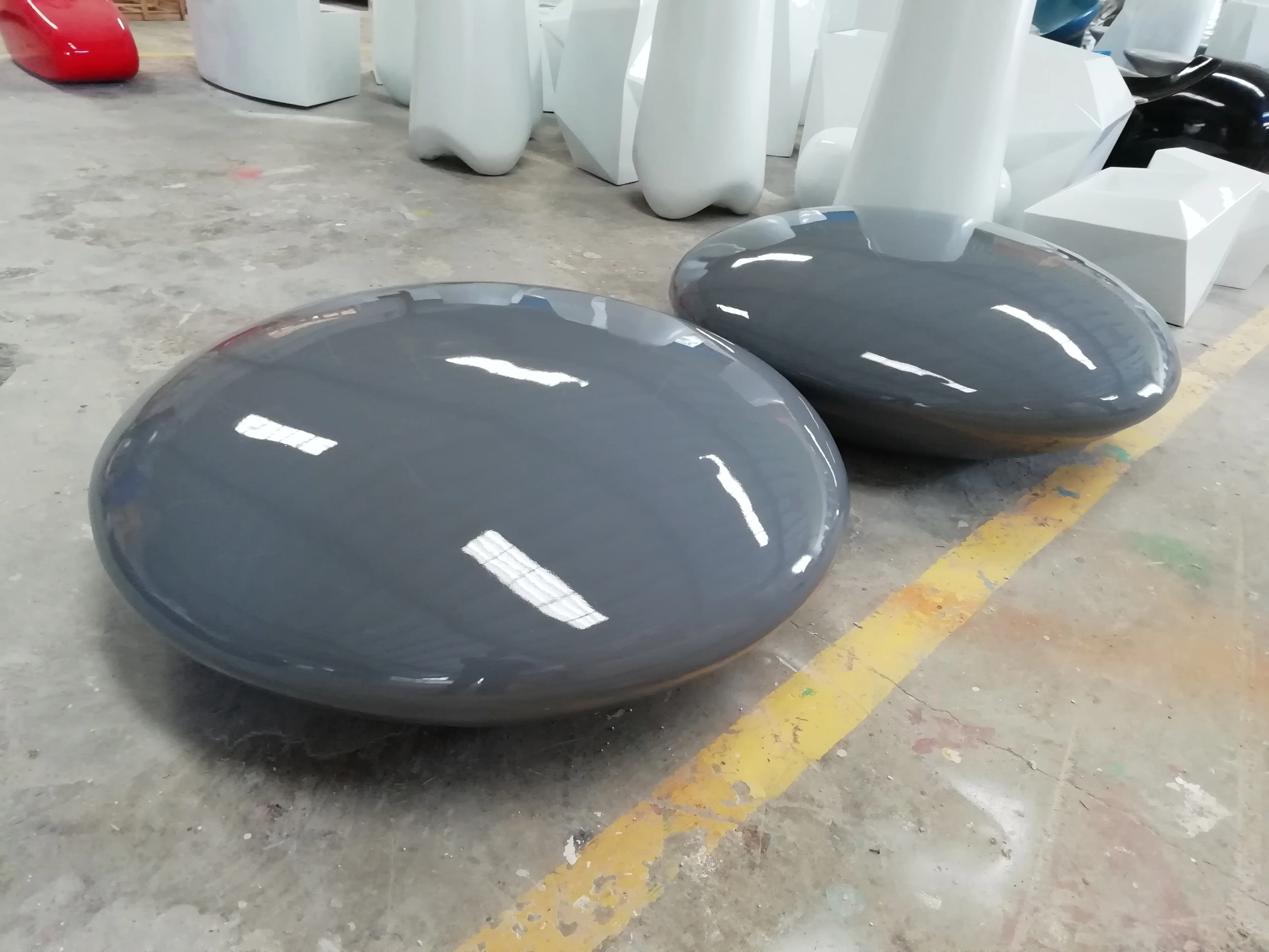 Modern Fiberglass Commercial Pill Pebble Bench Chaise Lounge Leisure ...