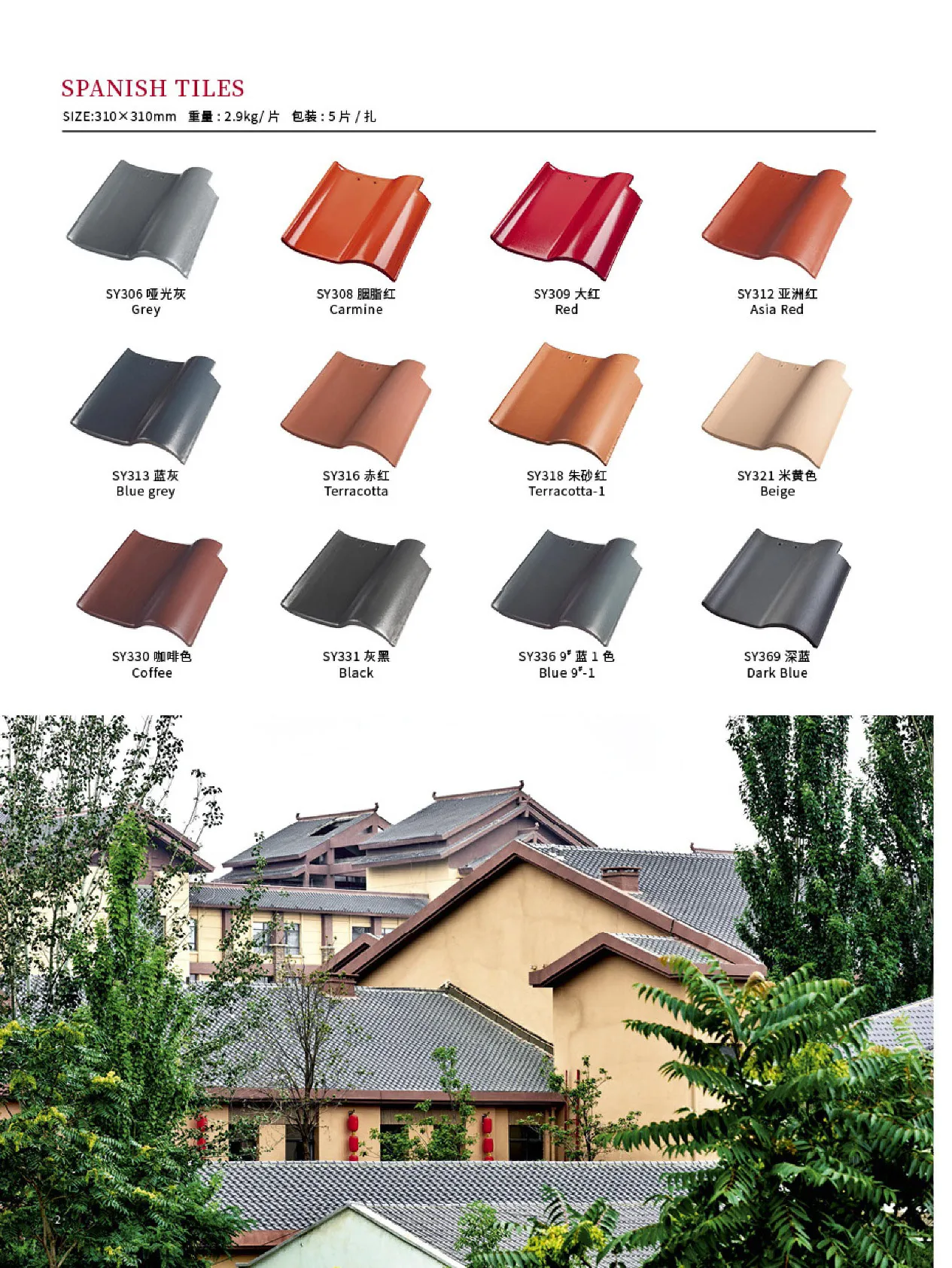 Lightweight Spanish Clay Roof Tiles Glazed Malaysia - Buy Clay Roof ...
