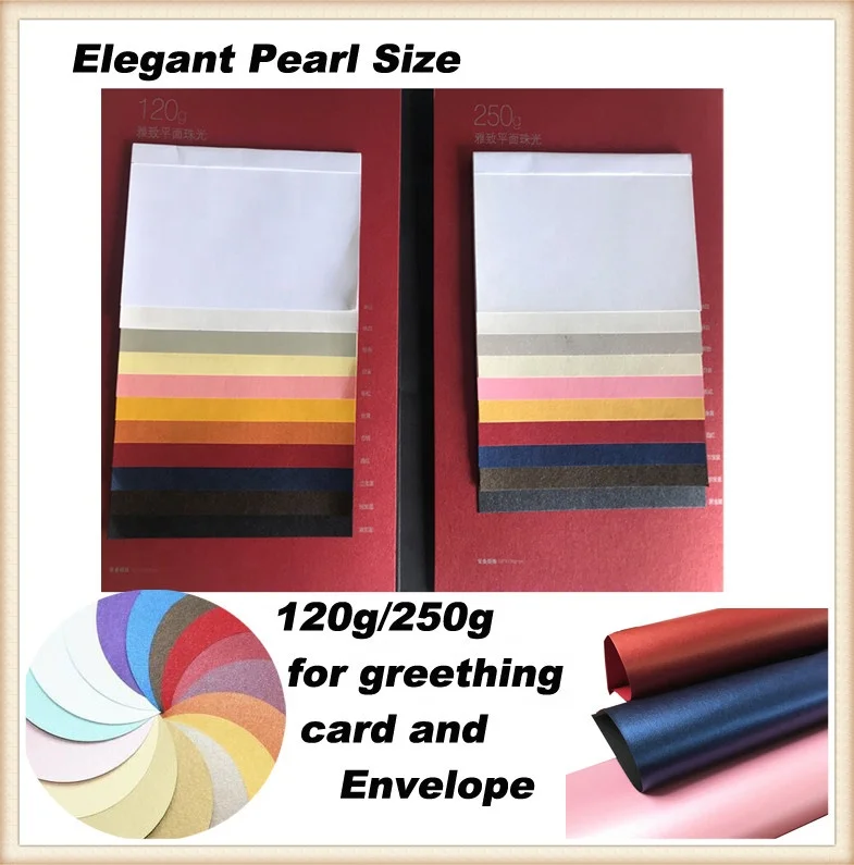 120gsm/250gsm Luxury Golden Color Cardstock Metallic Embossed Pearl ...