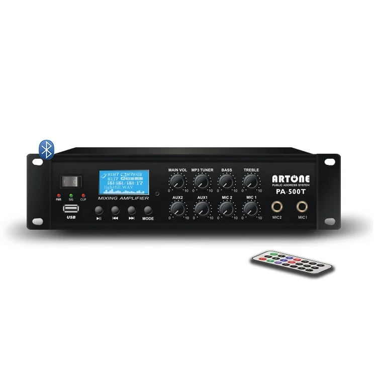 Mini Led Pa-500t Mixer Amplifier With Mp3 Fm Use For Commercial Audio ...