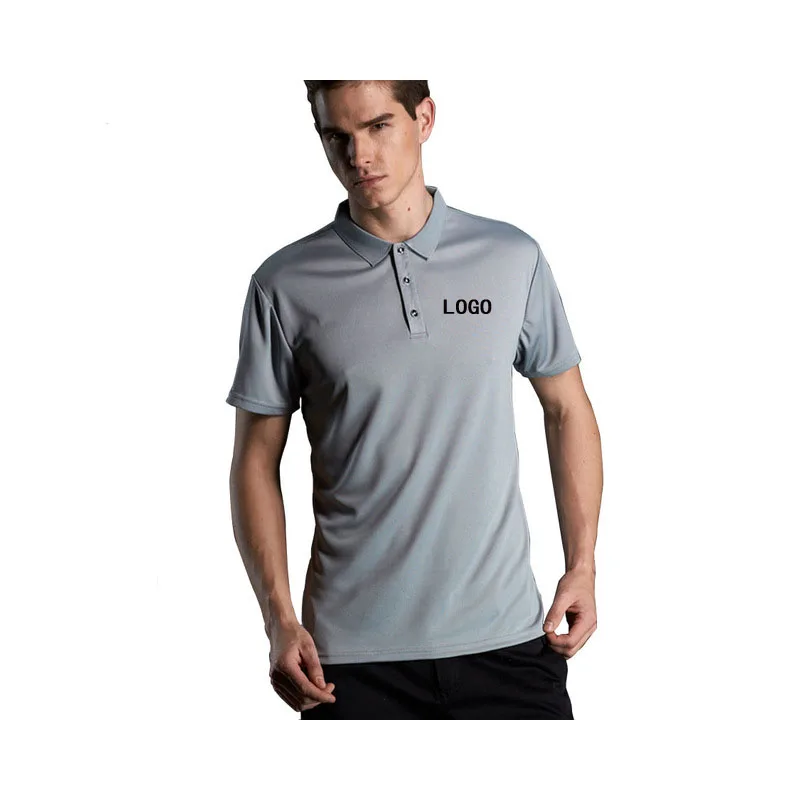 Polyester Mens Polo Shirts Short Sleeve Slim Fit Polo Men Casual Solid ...