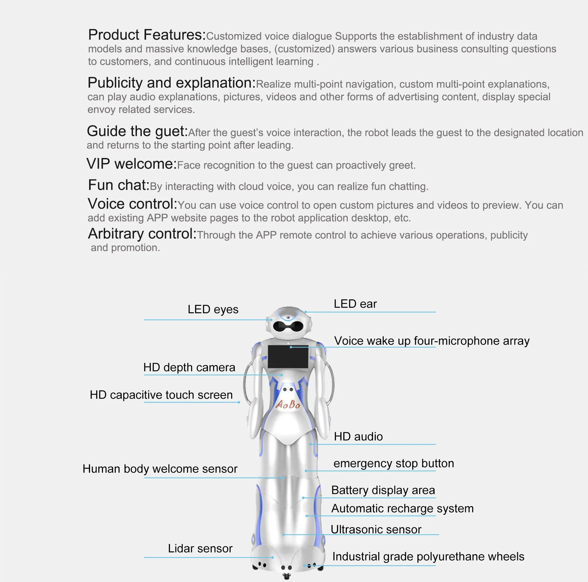2020 New Design Autonomous Welcome Reception Robot - Buy Reception ...