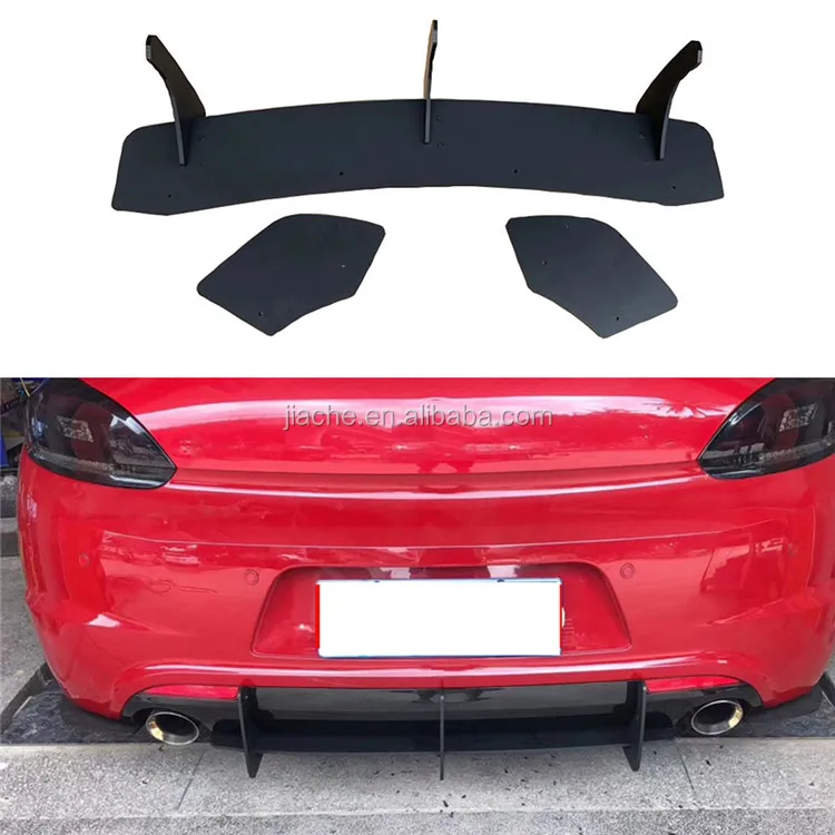 High Quality Abs Rear Lip Diffuser Trim For Volkswagen Vw Scirocco R ...