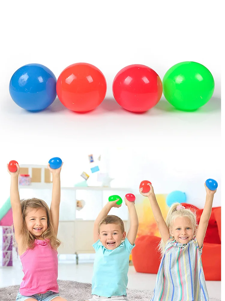 Set Of 100 Luminous Stick Wall Ball Sticky Squash Ball Sticky Target ...