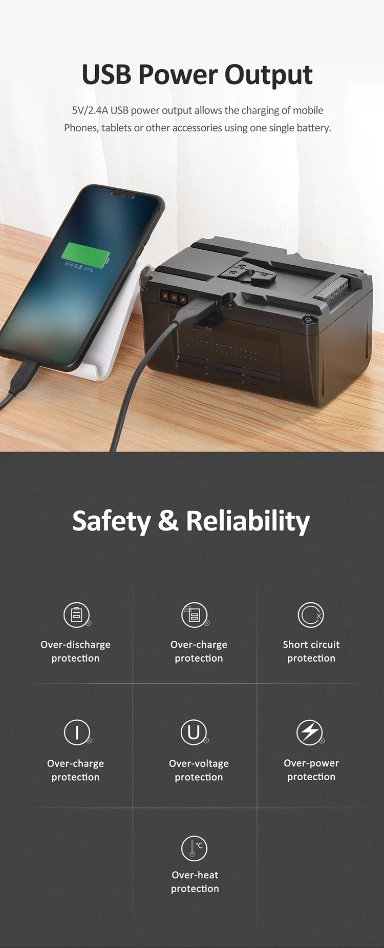 Kingma 15600mah 230wh Bp-230w Vmount V Lock Batteries For Sony Bp ...