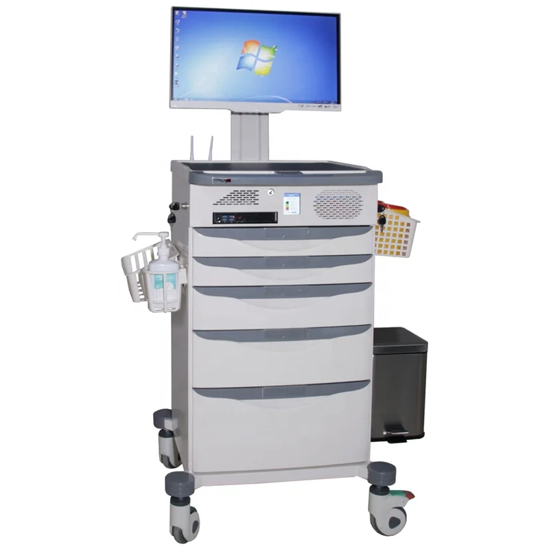 Hospital Mobile Medical Computer Laptop Workstation Trolley Cart - Buy ...