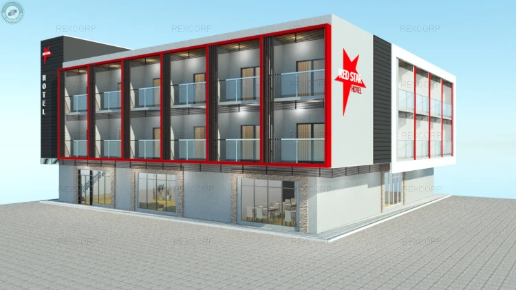 3 Storey Steel Structure Modular Container Hotel - Modern Prefabricated ...