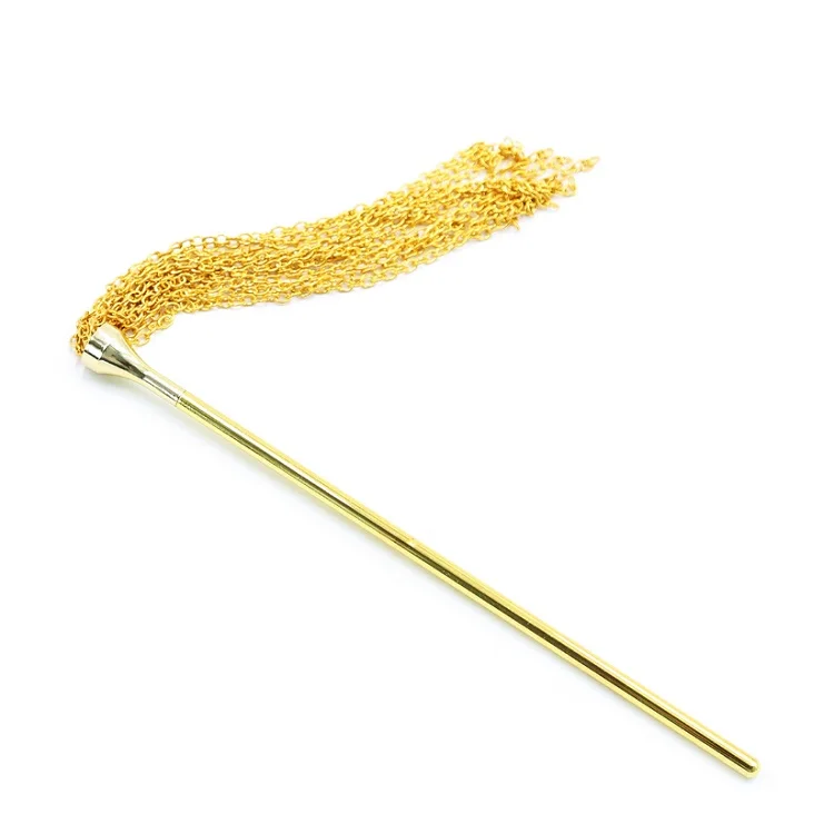 Sm Feather Tickler Gold Chain Tease Tickler Crop For Adult Sex Play ...