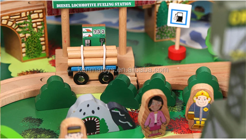 Wooden Train Set Toy Dinosaur Table Railway Slot Toys - Buy Wooden ...