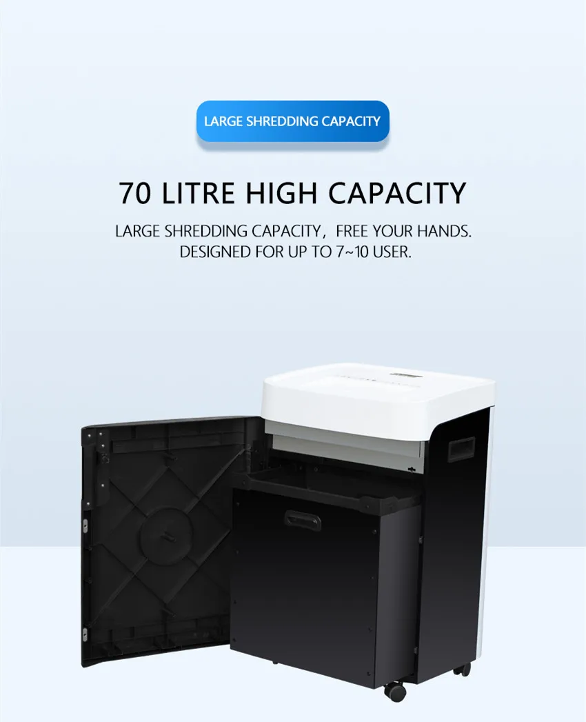 2*15mm P5 Level High Security 70 L Industrial Paper Shredder Machine ...