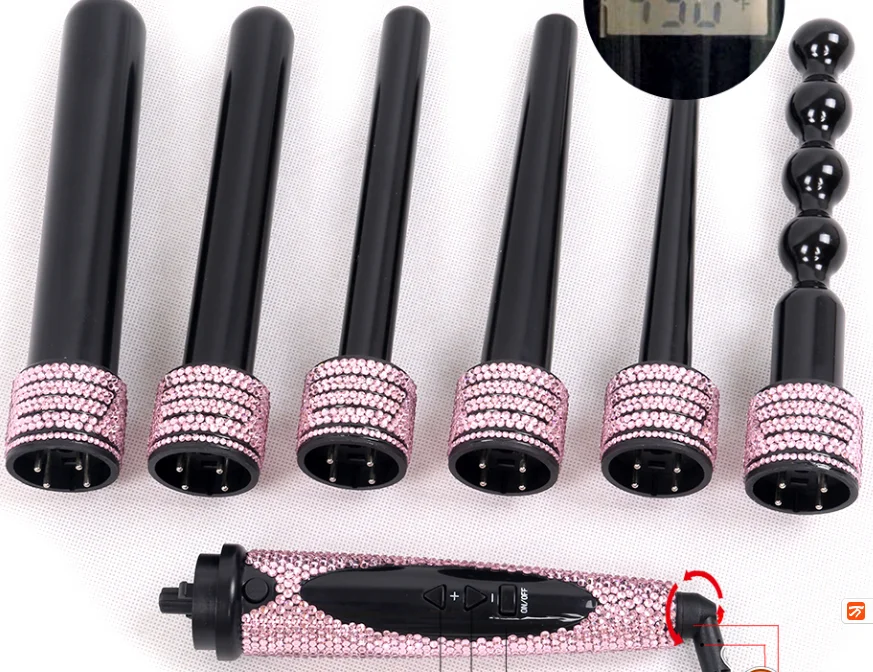 Luxury Bling Bling Hot Salon Tools Hair Curling Wand Bedazzled ...