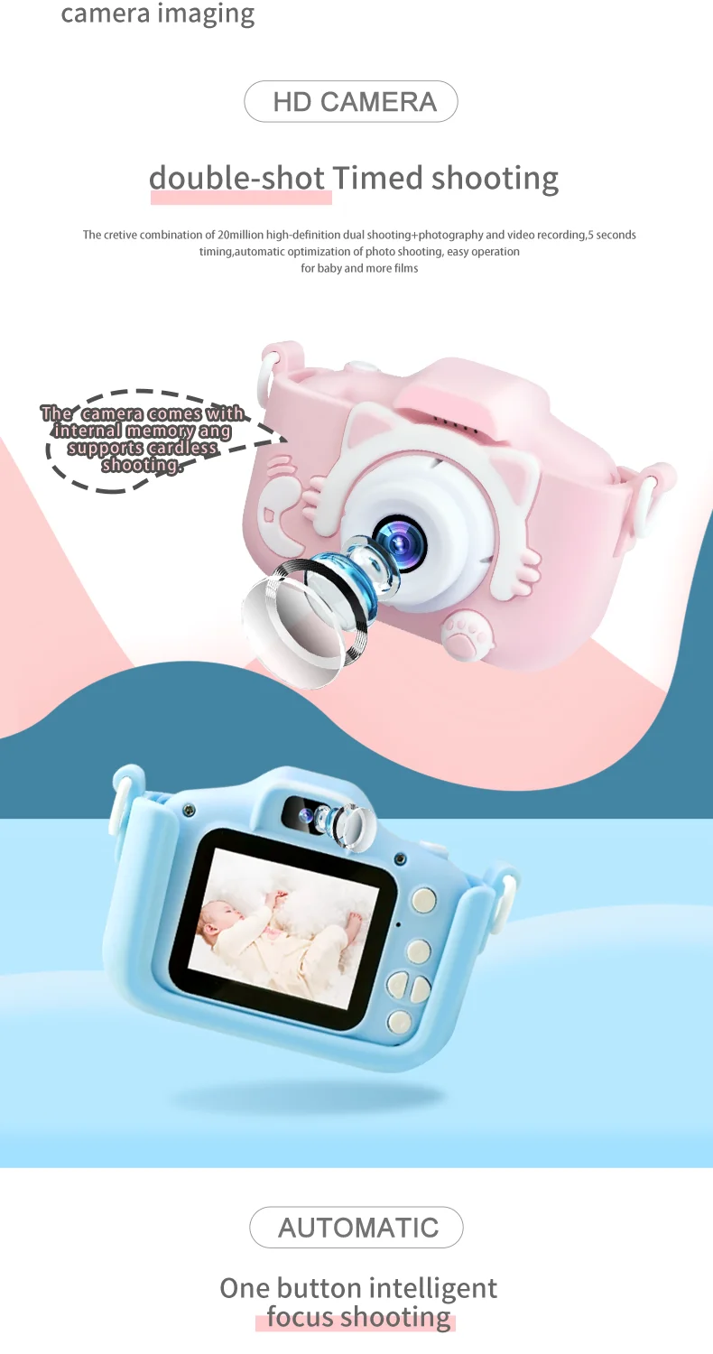 Mini Kids Camera Toys Baby Cool Digital Photo Camera 32g 500w Pixels Hd ...