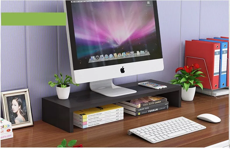 Computer Monitor Elevator - Versatile Wooden Desktop Racks