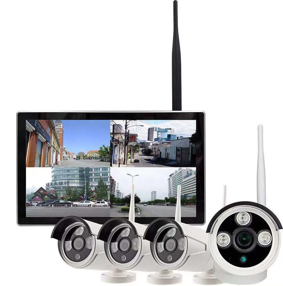 Xmeye-monitor De 10 Pulgadas Nvr,Kit Wifi,4 Canales,Inalámbrico,Sistema ...