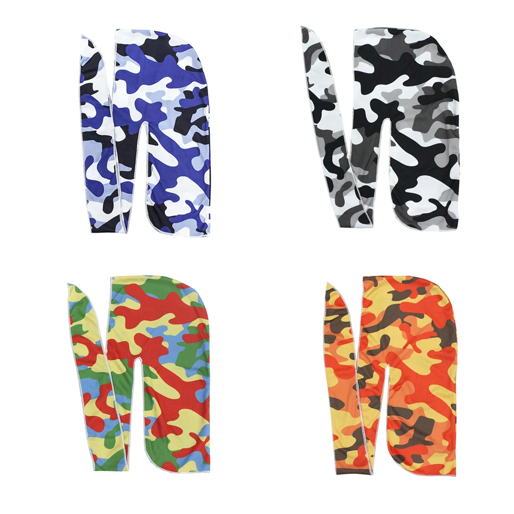 Custom Logo Polyester Arab Head Scarf Wrap Soft Velvet Durag Leopard ...