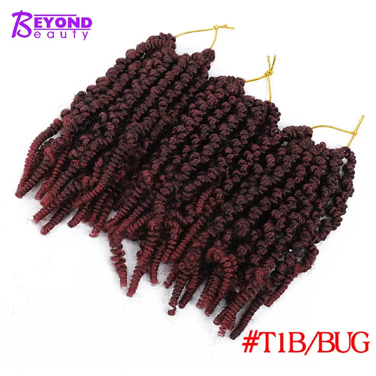 Bomb Twist Pre Twisted Spring Twist Crochet Hair Quality Fiber Curly ...