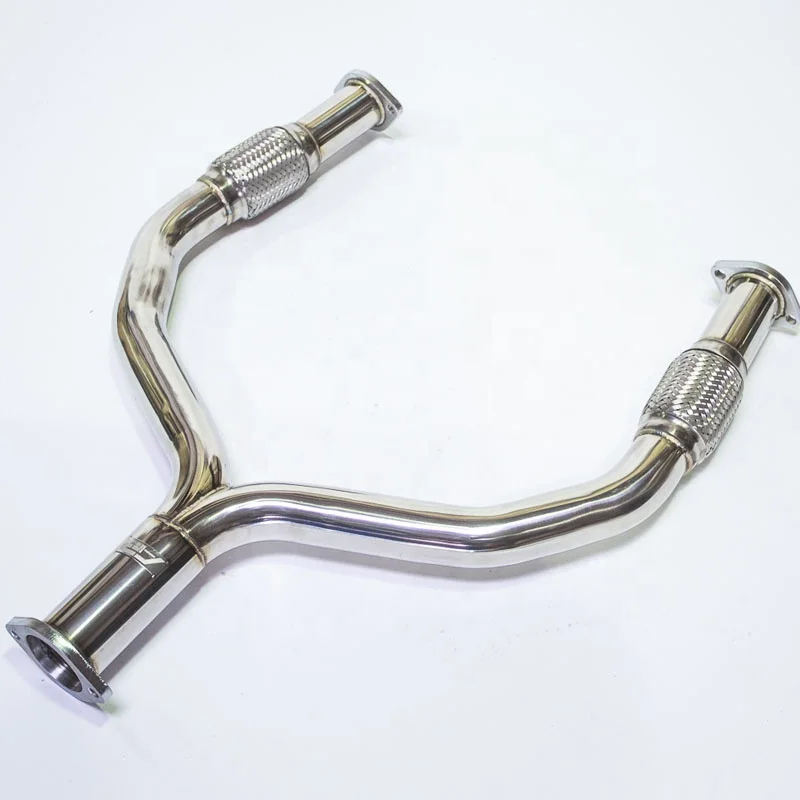 Custom Y Pipe Catless Straight Downpipe Exhaust For Nissan 370z Parts Infiniti G37 Vq37vhr - Buy ...