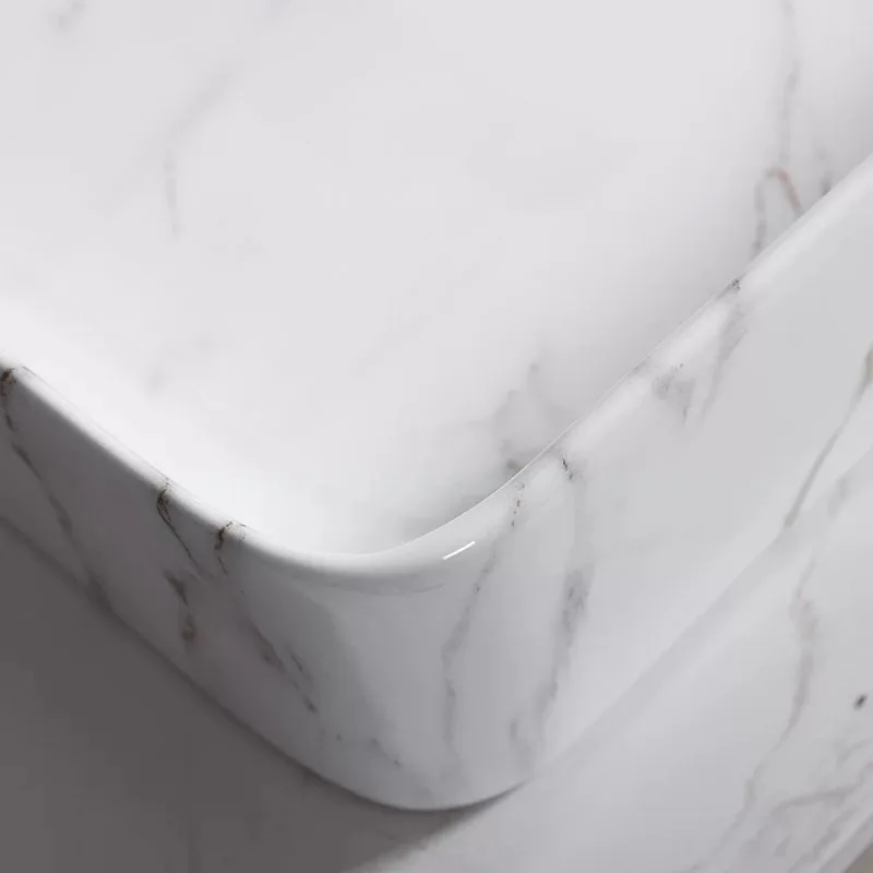 Yeson Cabinet Countertop Bathroom Marble Ceramic Hand Wash Basin