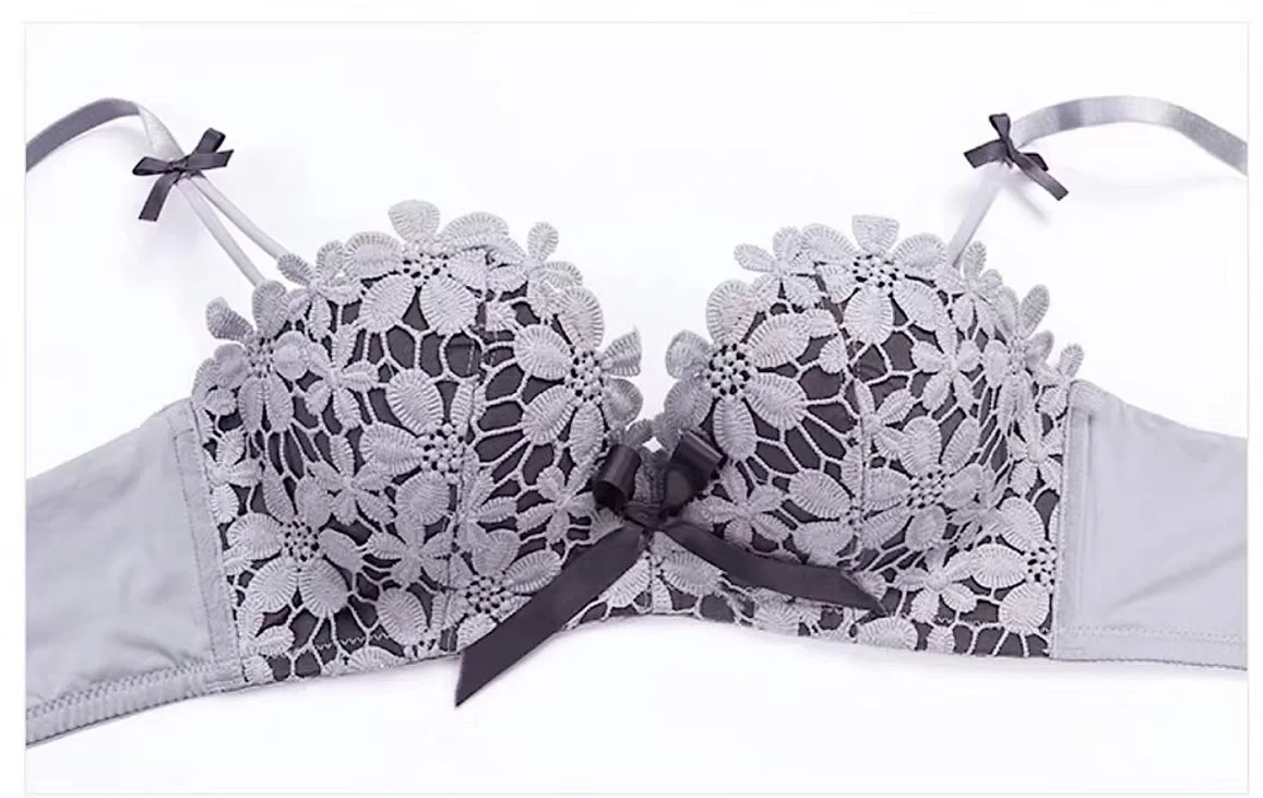 New Convertible Bra Fashion Cherry Flower Lace Bra Panty Set Fancy ...