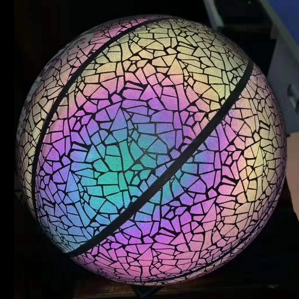Actearlier Size 7 Holographic Glowing Reflective Basketball Ball
