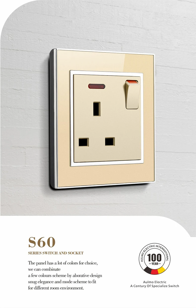 AULMO 2 GANG SWITCH & MULTI-FUNCTION SOCKET - Safe & Versatile