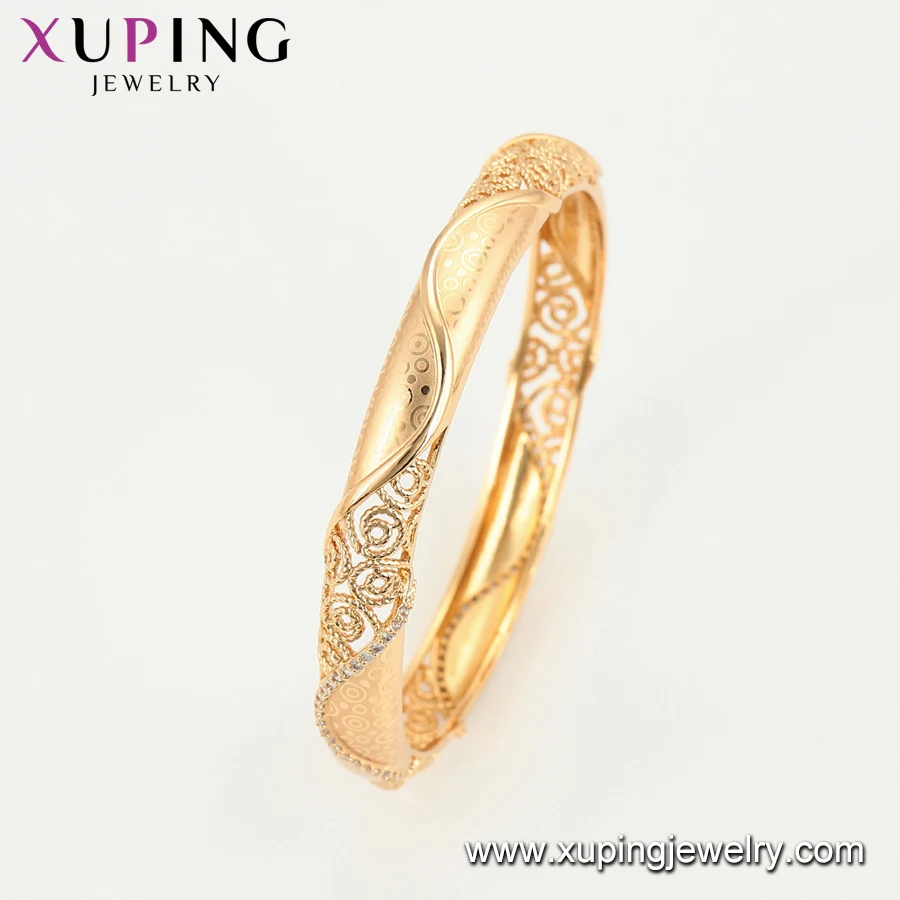52393 Xuping Elegant Gold Bangles - Hot Selling 18k Plated