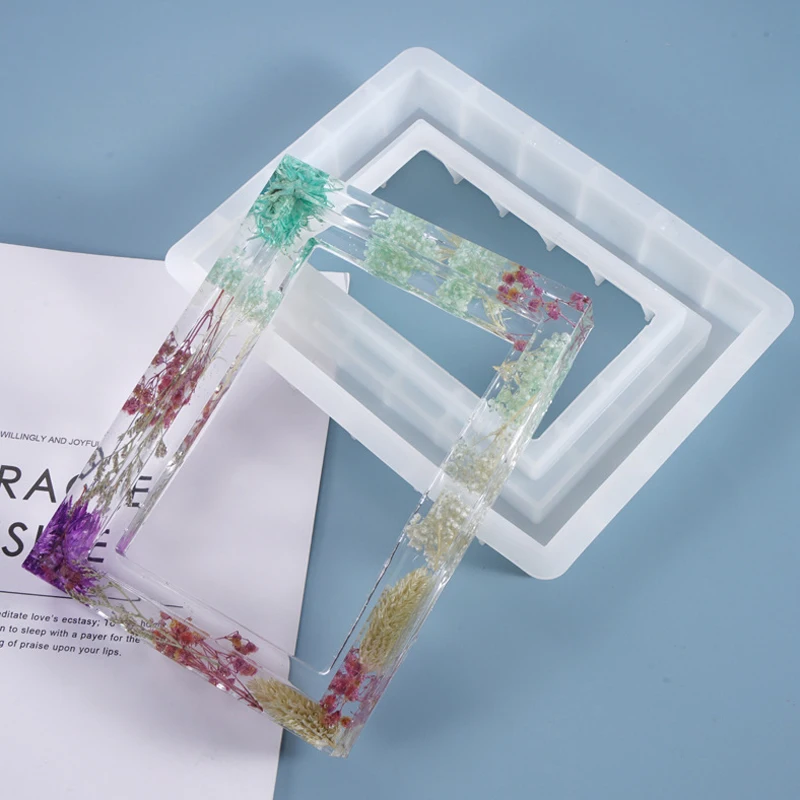 Handmade New Rectangle Photo Frame Silicone Mold for Resin Crafts ...