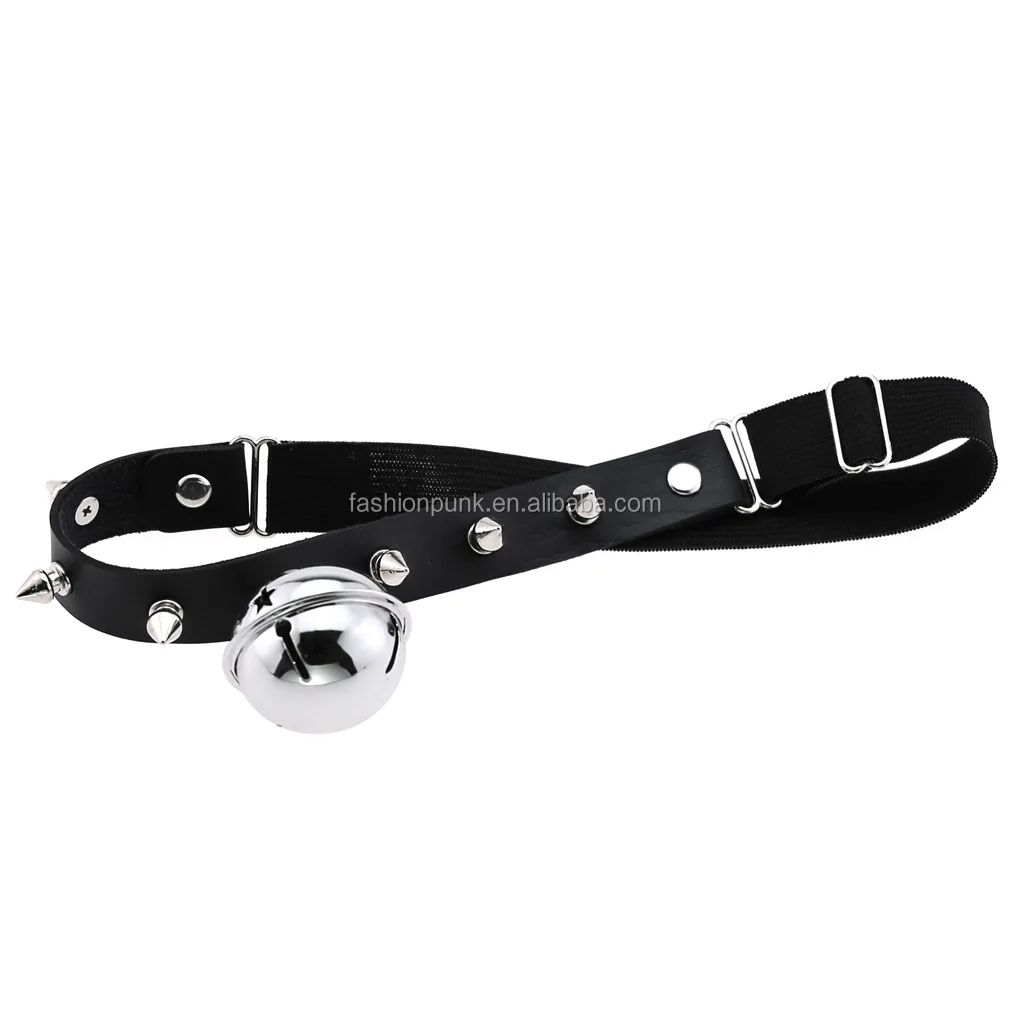 Gothic Punk Rivet Bell Garter Belt Leather Elastic Suspender Bondage ...