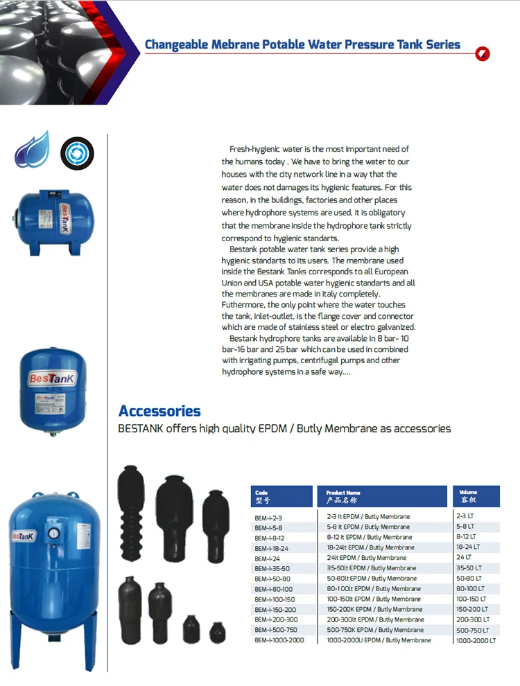 36L Water Pressure Tank Vessel for Water Treatment NSF CE Certified