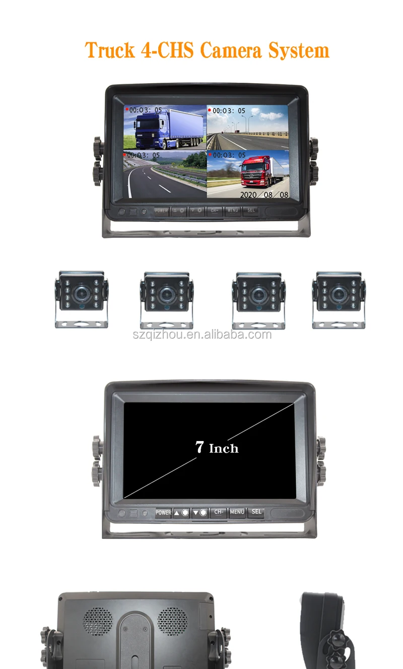 Heavy Duty Vehicles Bus Ahd 1080p Rear View Truck 4 Channel Camera Cctv ...