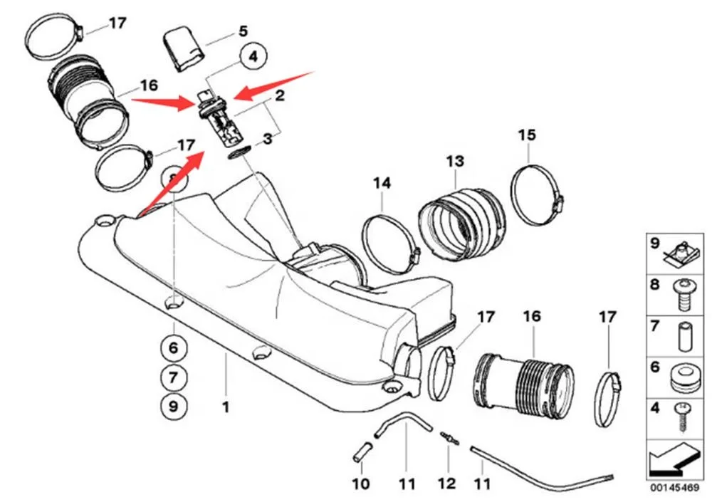 13 62 7 566 990 E66 N62 Mass Air Flow Sensor For Bmw E60 E65 E70 E71 ...