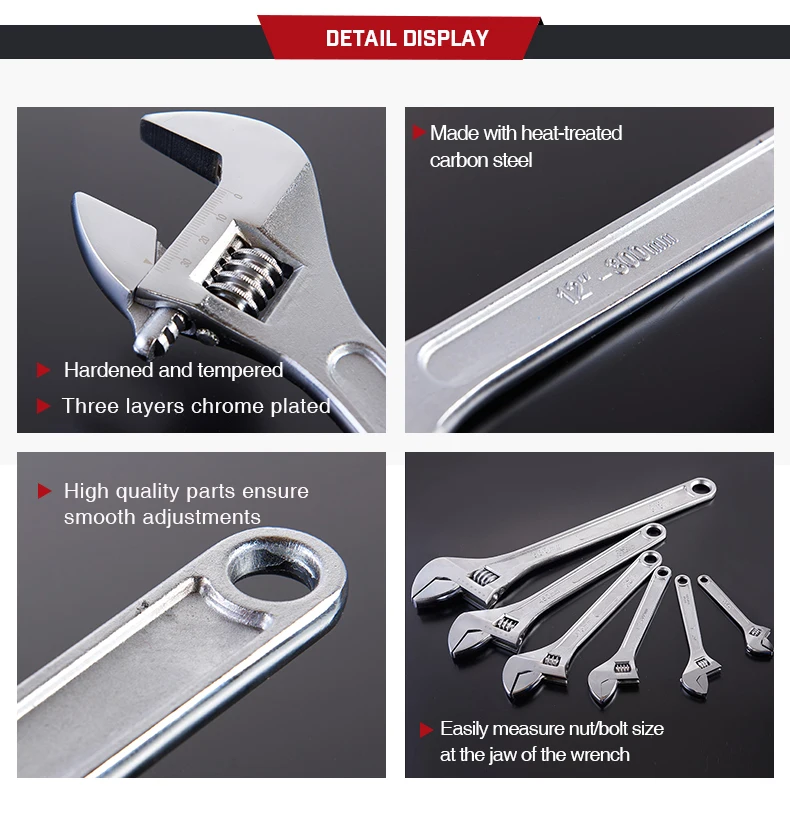 Heat Treated Forged Shifter Movable Spanner Adjustable Wrench - Buy ...