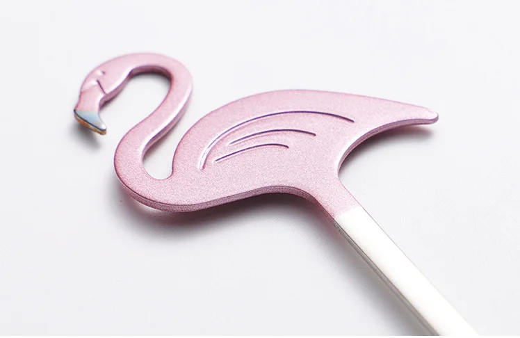 Creative Stainless Steel 304 Flamingo Shape Coffee Tea Ice Cream Spoon ...