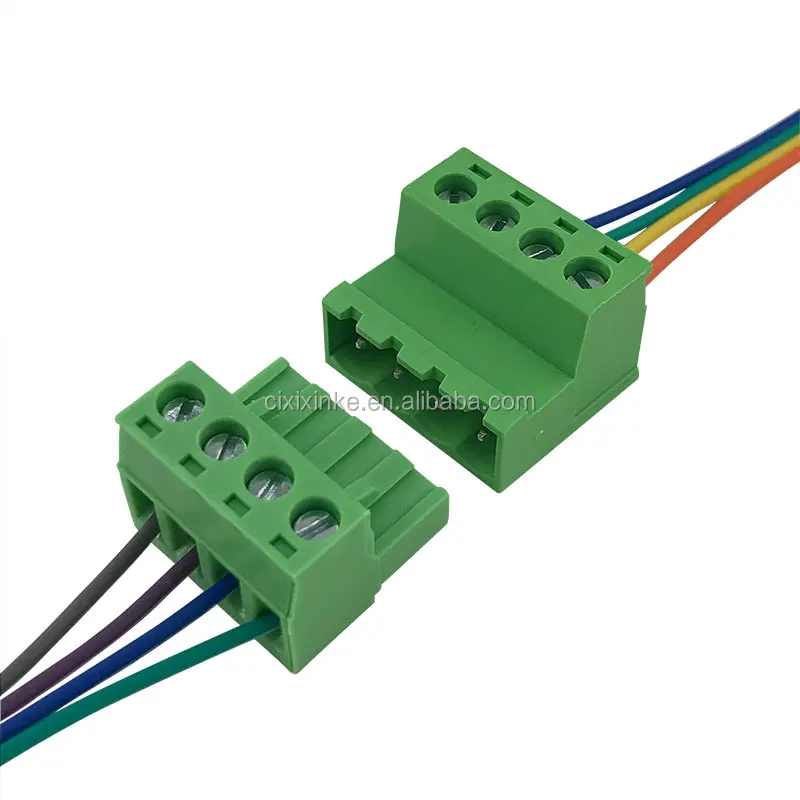 5.08mm Pitch Pluggable Terminal Block 4 Pin Contact Male To Female ...