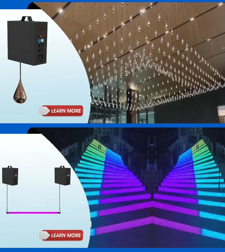 DMX512 Motor LED Kinetic Lights - RGB Point Winch Light