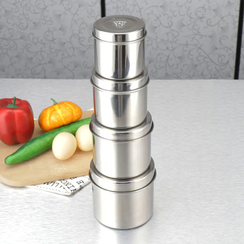 Food Storage Container Food Reserve Box with Cover 304 Stainless Steel ...