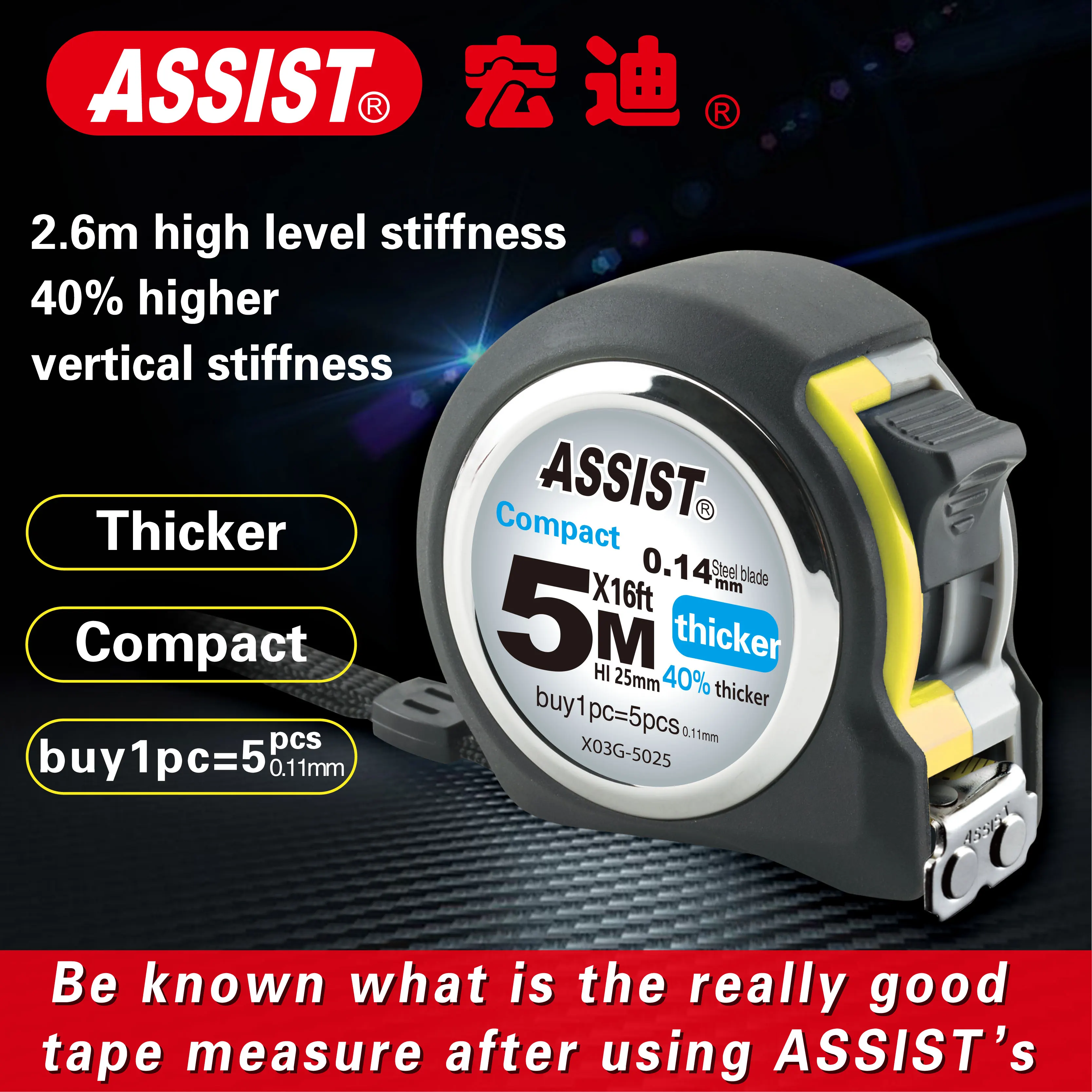 Compact Thicker Blade Retractable Nylon Coating Blade Magnetic Tape ...